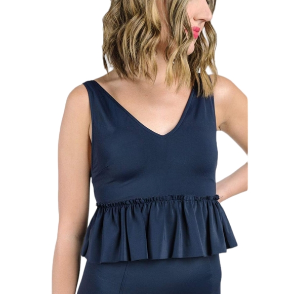 Kortni Jeane | Swim | Kortni Jeane Xl Vneck Top Swim Tank Navy Blue ...
